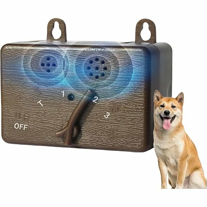Устройство против лая, устройства контроля лая собак с радиусом действия 15 м на открытом воздухе в помещении, коричневый