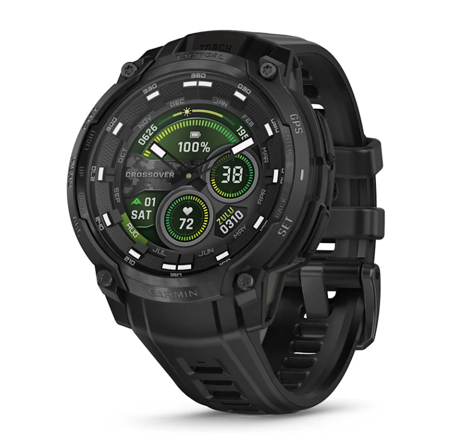Умные часы Garmin Instinct Crossover AMOLED - Tactical Edition Black (010-03398-02)