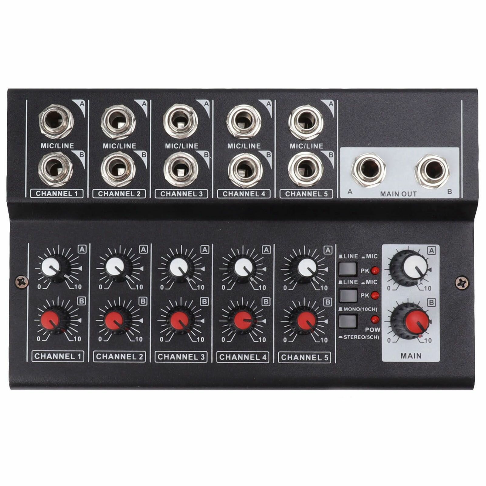 Цифровой звуковой микшер MIX5210, 10-канальный компактный студийный микшер для домашней записи клавишных инструментов с вилкой стандарта Великобритании 100 240 В