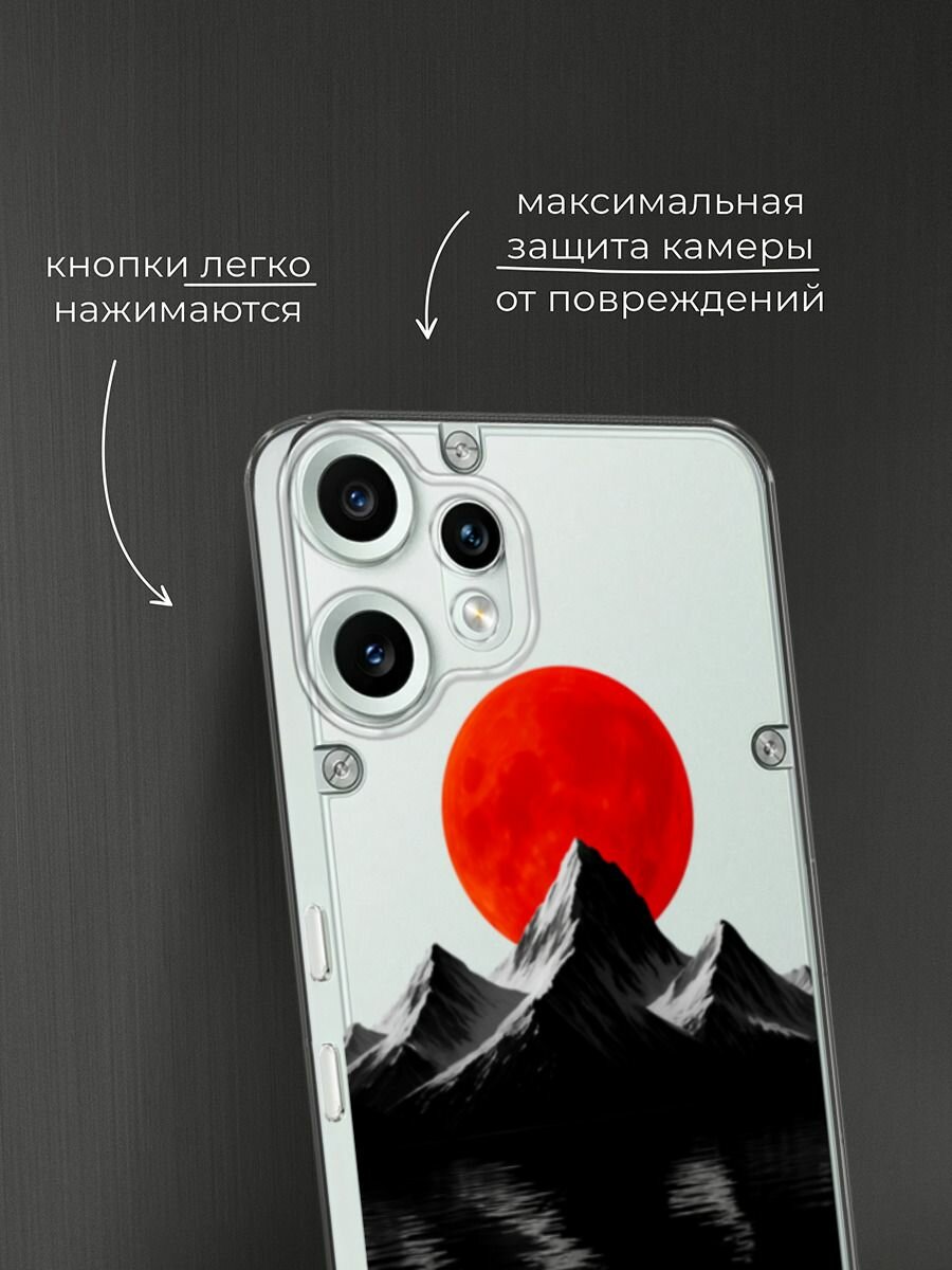 Чехол на CMF Phone 2 Pro / CMF Фон 2 Про с принтом Черная гора, прозрачный — фото 1