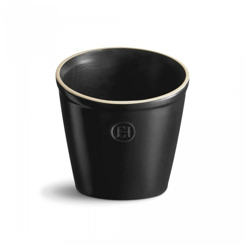 Emile Henry Стакан для аксессуаров Natural Chic, черный трюфель, керамика, 14 см (710218)