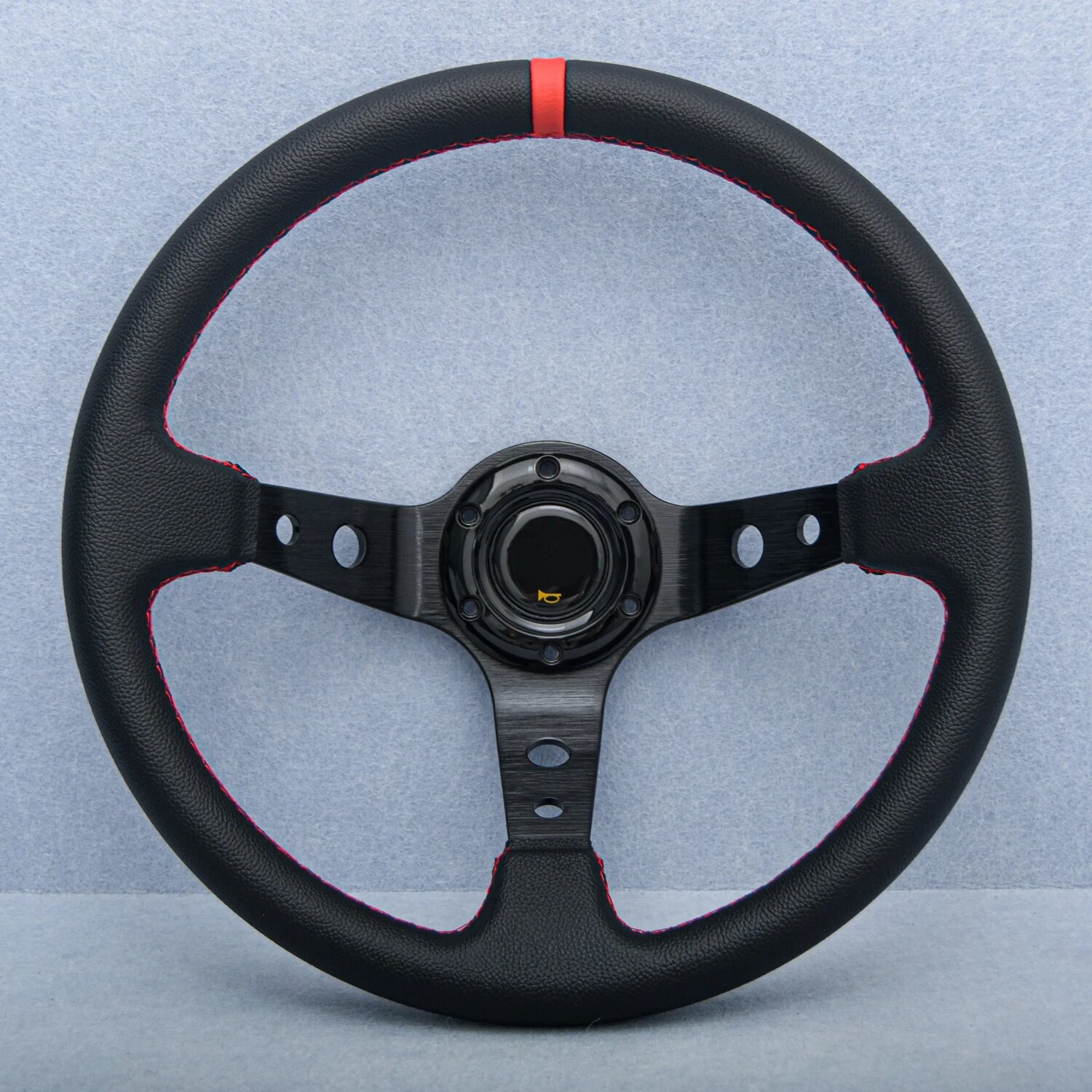 14-дюймовый 350-мм руль из ПВХ с глубокой кукурузой, универсальный спортивный руль для гонок и автомобилей