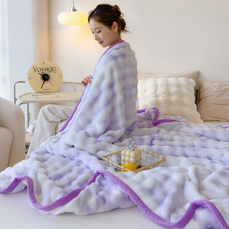 KDV Пушистое одеяло из искусственного кроличьего меха 1.5x2.0m 1pc blanket, 9