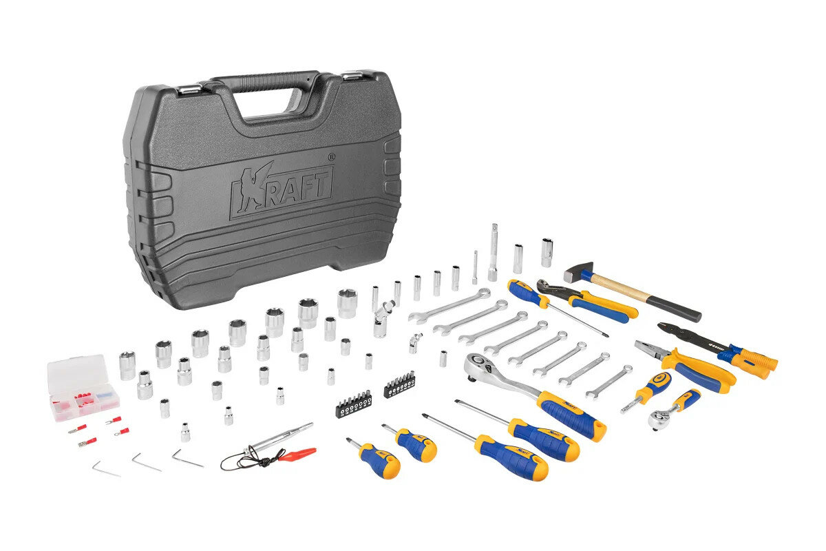 Набор инструмента KRAFT 99 предметов (1/2"Dr и 1/4"Dr)