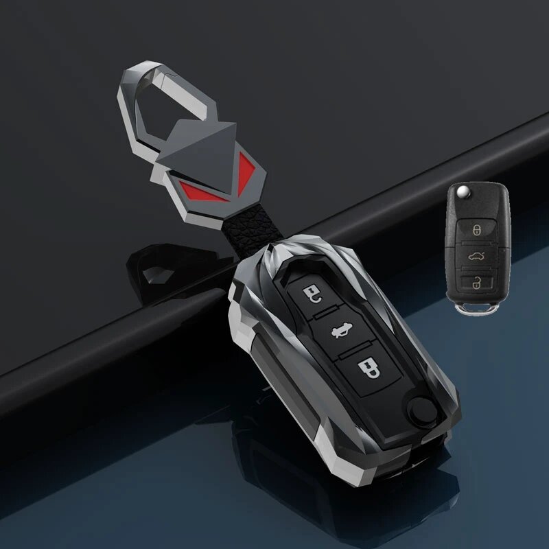 Чехол для ключа Skoda Octavia VW Tiguan Golf Bora Jetta POLO Passat Seat Ibiza Leon, gun