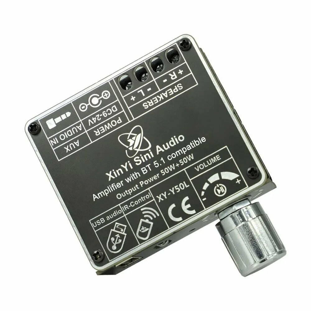 Стерео усилитель звука, XY-Y50L, с питанием 9 24 В, Bluetooth 5.1, USB