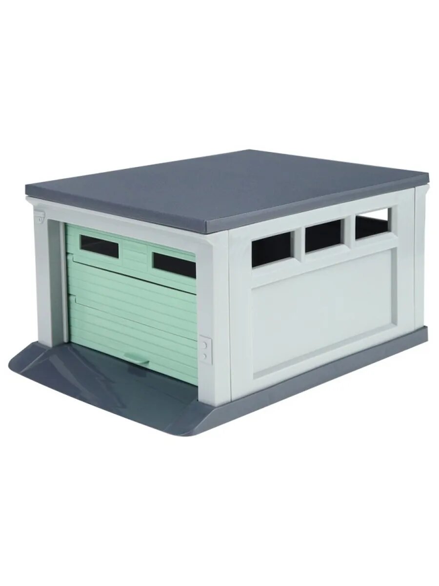 Гараж для машинок (серый, мятный) 187х136х95 мм (арт. ГИМ-09