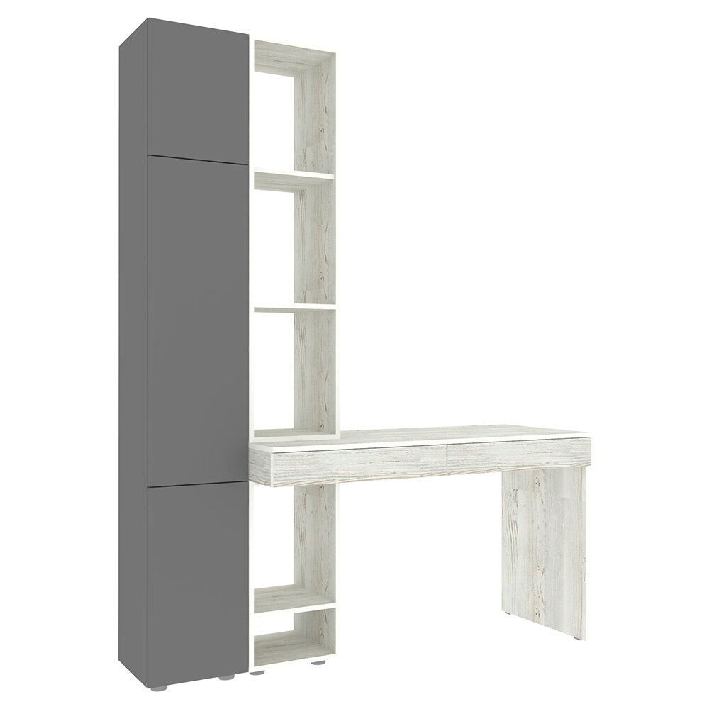 Стол письменный со стеллажом 1512 Винтерберг Темно-серый