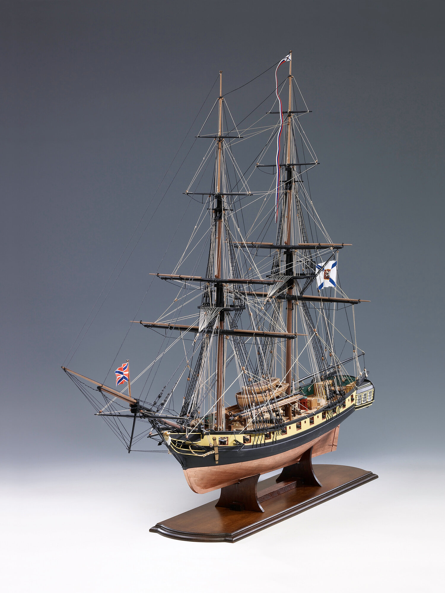 Сборная модель корабля от Amati, бриг Меркурий, 800 часов, М.1:64