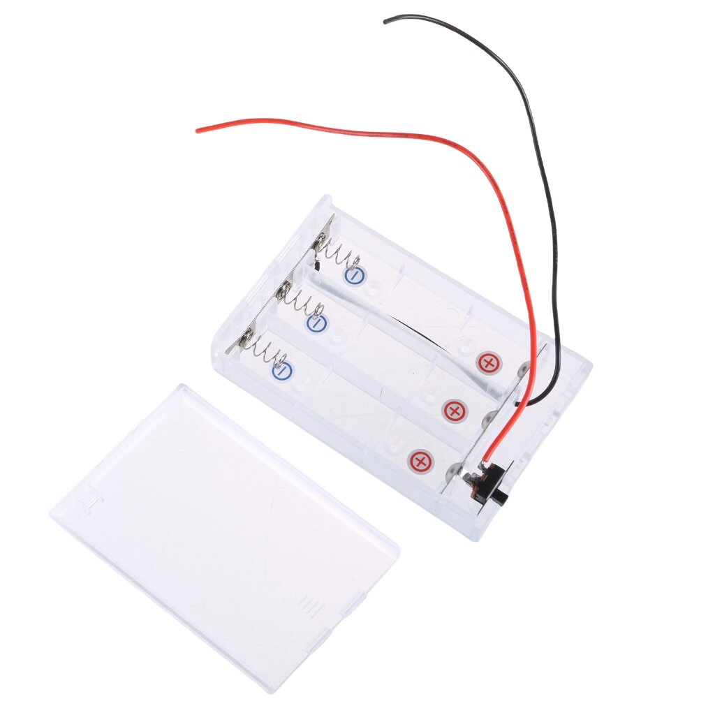 Портативный Батарейный Отсек 18650 3-Канальный Чехол Для Хранения Батареек с Пружинами