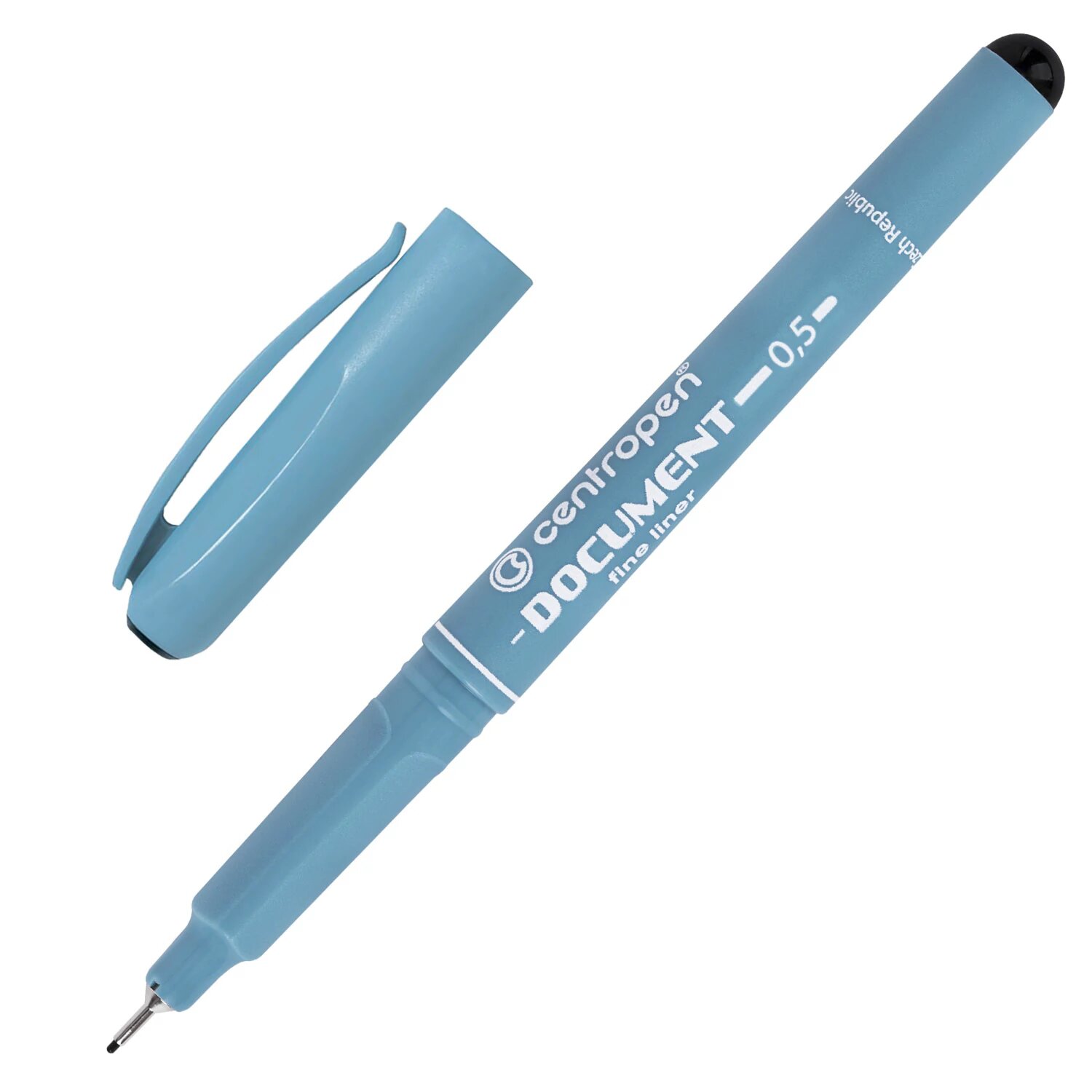 Ручка капиллярная (линер) черная CENTROPEN "Document", трехгранная, линия письма 0,5 мм, 2631/0,5