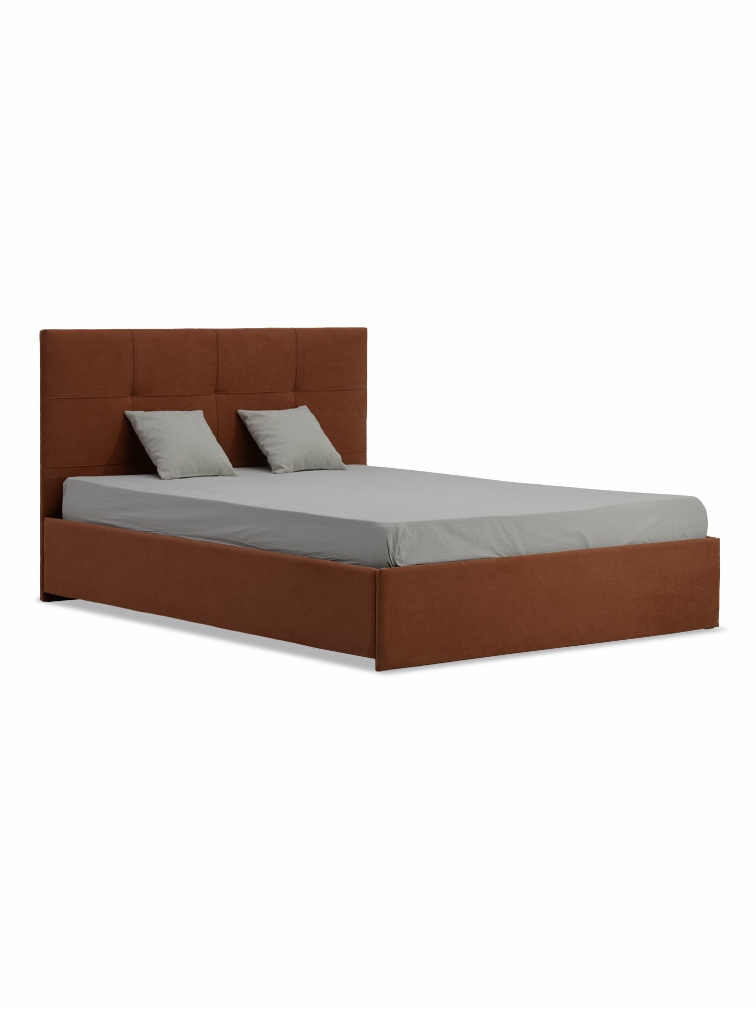 Двуспальная кровать Келли 140х200, с мягким изголовьем для дома и спальни, Ладья, ортопедическое основание, Ultra terra