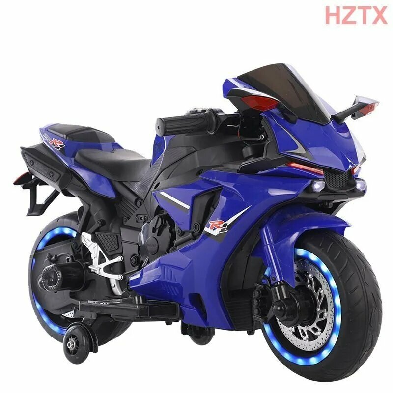 Электромобиль детский Детский электрический мотоцикл(синий)