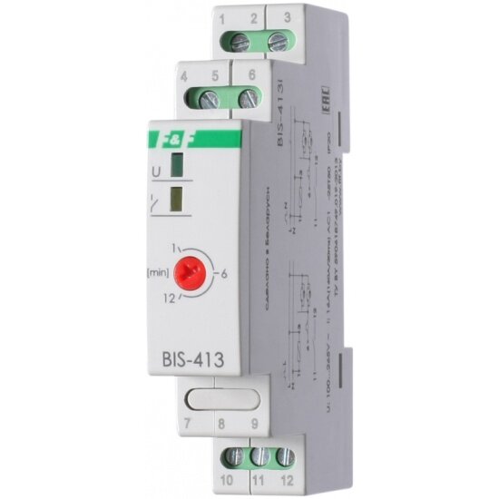 Реле бистабильное F&f BIS-413 с лестничным автоматом, EA01.005.003
