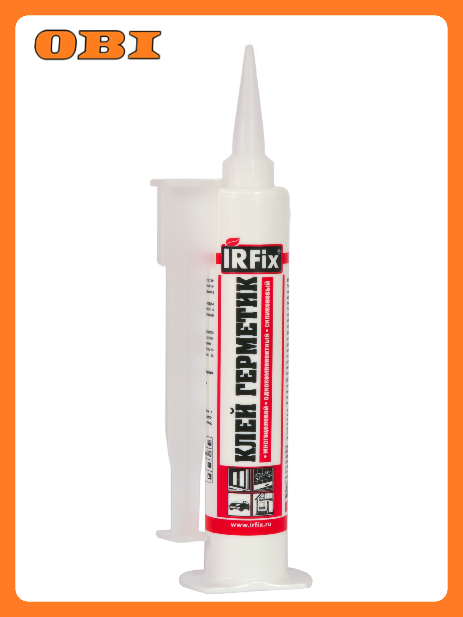 Клей-герметик IRFIX (шприц) 80 мл белый