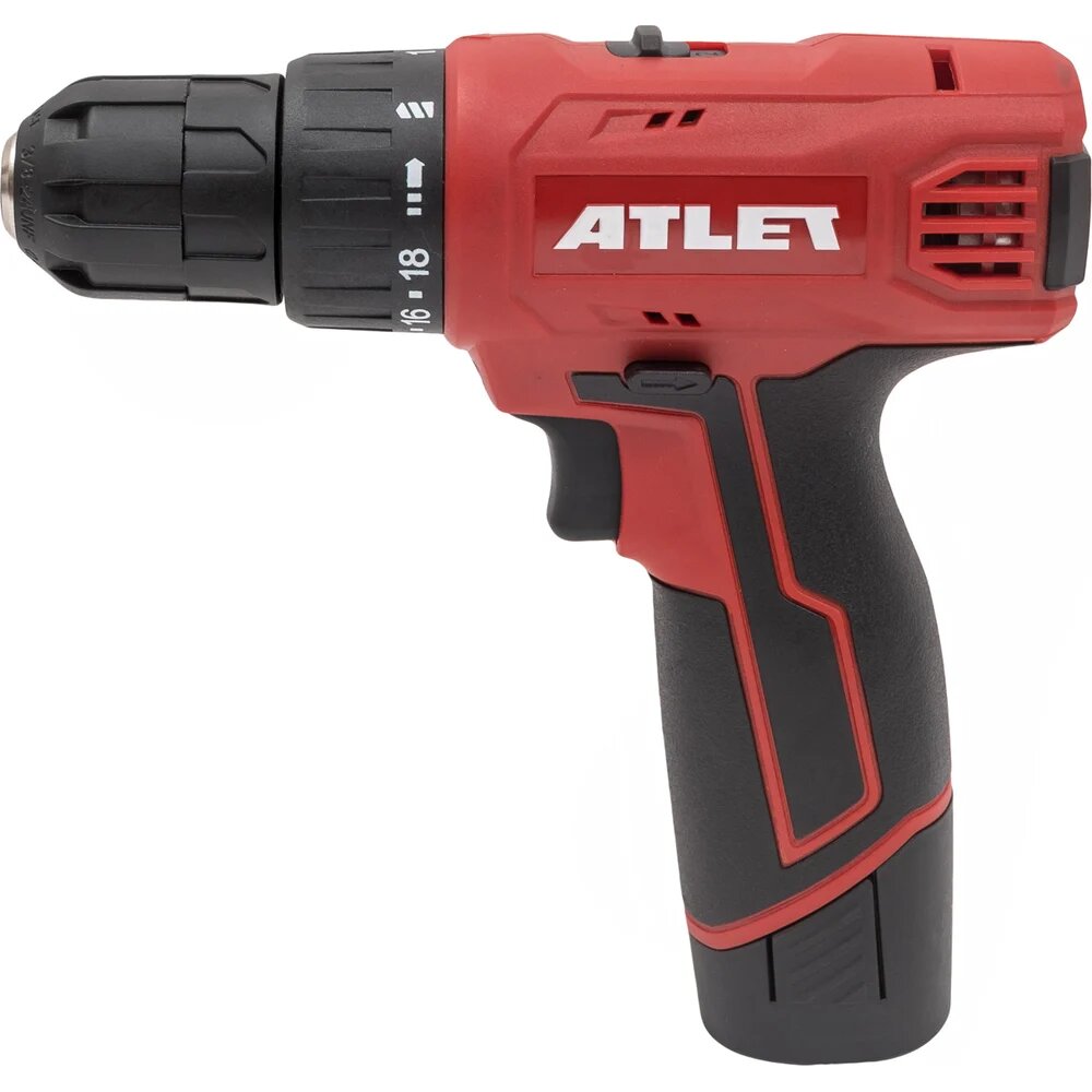 Дрель-шуруповёрт ATLET CDT212D, 12В, Li-Ion, 2Ач, 1700об/мин, 2 скорости