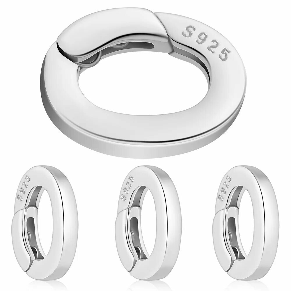 4 Штуки Классические Серебряные Ювелирные Соединительные Кольца Spring Gate Rings Размер 1.00X0.70X0.20Cm
