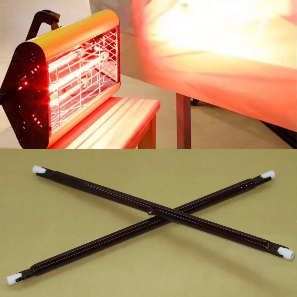 2 шт. J254 Инфракрасная галогенная лампа 1300 Вт 110 ~ 130 В 254 мм R7S ИК-нагревательная лампа Рубиновая одиночная спиральная сушильная галогенная кварцевая лампа