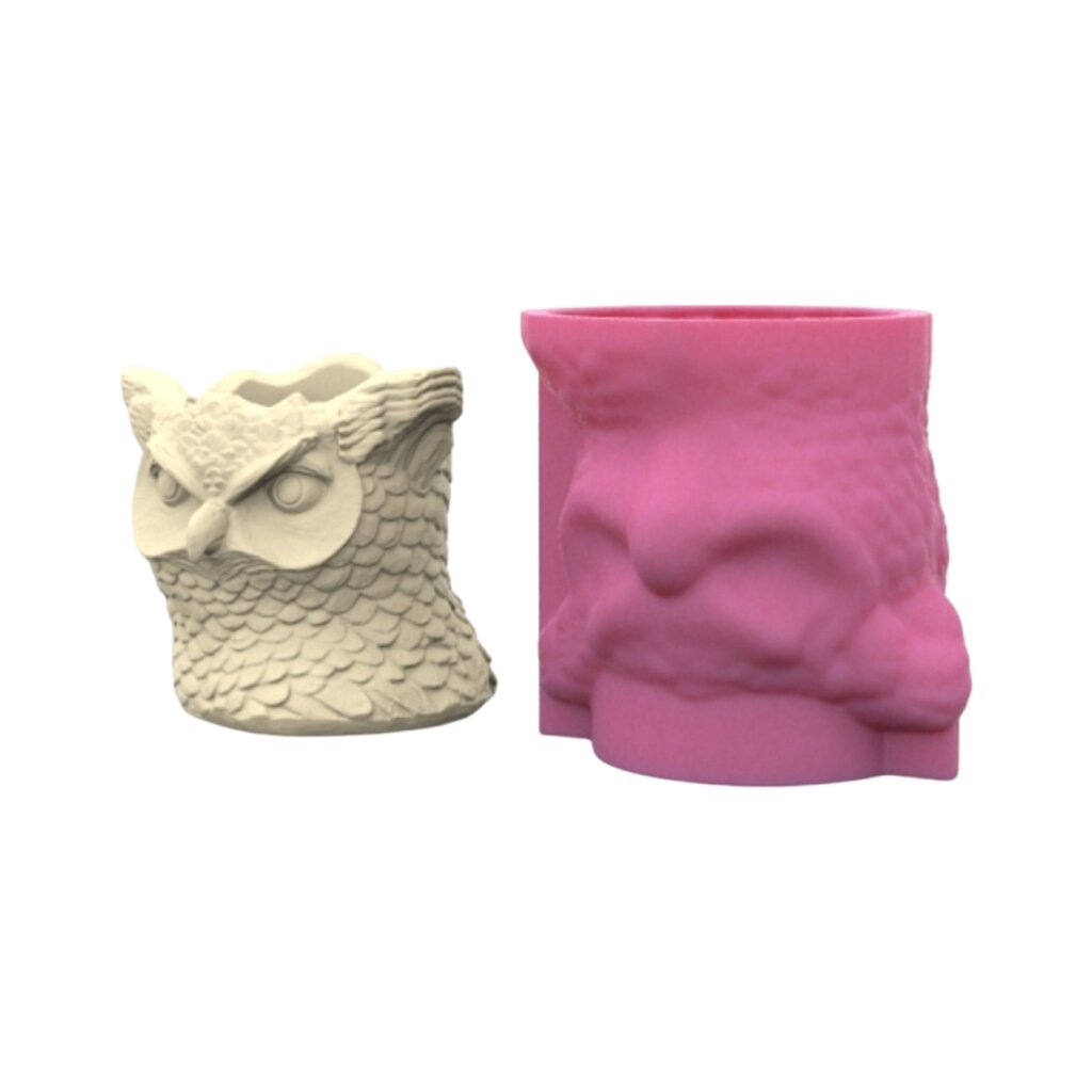 Силиконовые горшки для растений, силиконовая текстура для литья бетона, ремесло, форма совы
