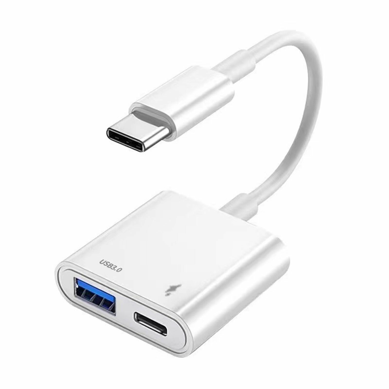 OTG Адаптер 2 в 1 Type-C 30 Вт PD