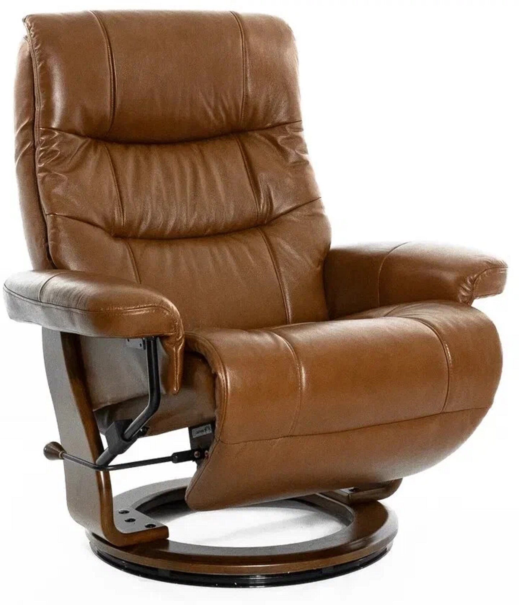 Кресло реклайнер FALTO Valencia (встроенная подножка, натуральная кожа, коричневый)