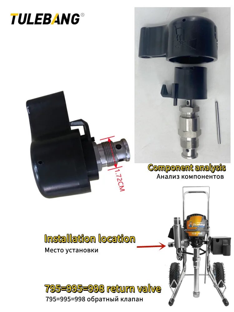 Безвоздушная покрасочная машина высокого давления 795 деталей корпус насоса комплект для ремонта уплотнения поршня шестерня печатная плата аксессуары Return valve