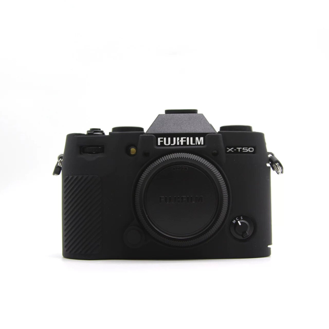 Чехол для камеры Fuji X-T5 XT50 с гладким силиконовым покрытием, черный, включает защитное стекло
