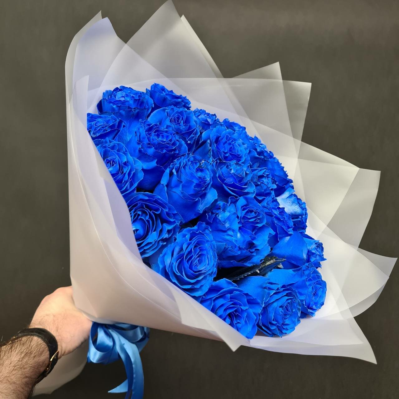 Синие Розы 25 шт / Букет синих роз / Букет Роз / Розы Москва