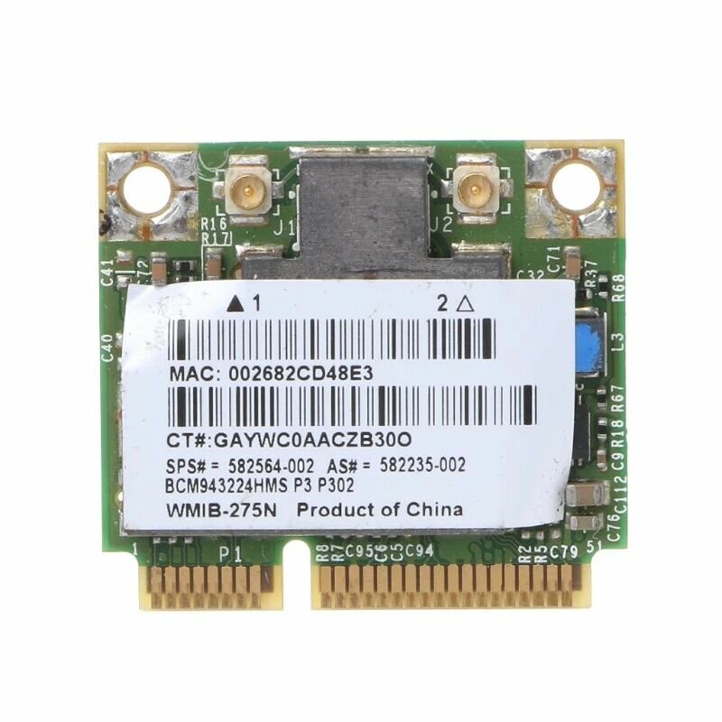 Wi-Fi Mini PCI-E Broadcom BCM43224 BCM943224HMS, 2.4/5 ГГц, 300 Мбит/сек, Сетевая Карта для Ноутбука