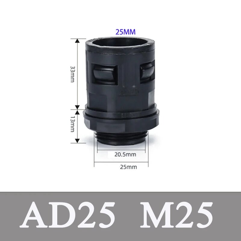 Пластиковый сильфонный соединитель AD10-AD54.5 1PCS, AD25 M25