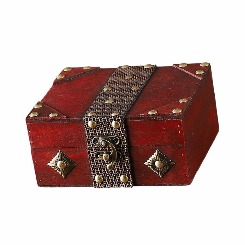 Настольная коробка для хранения ретро-ремней-красный
