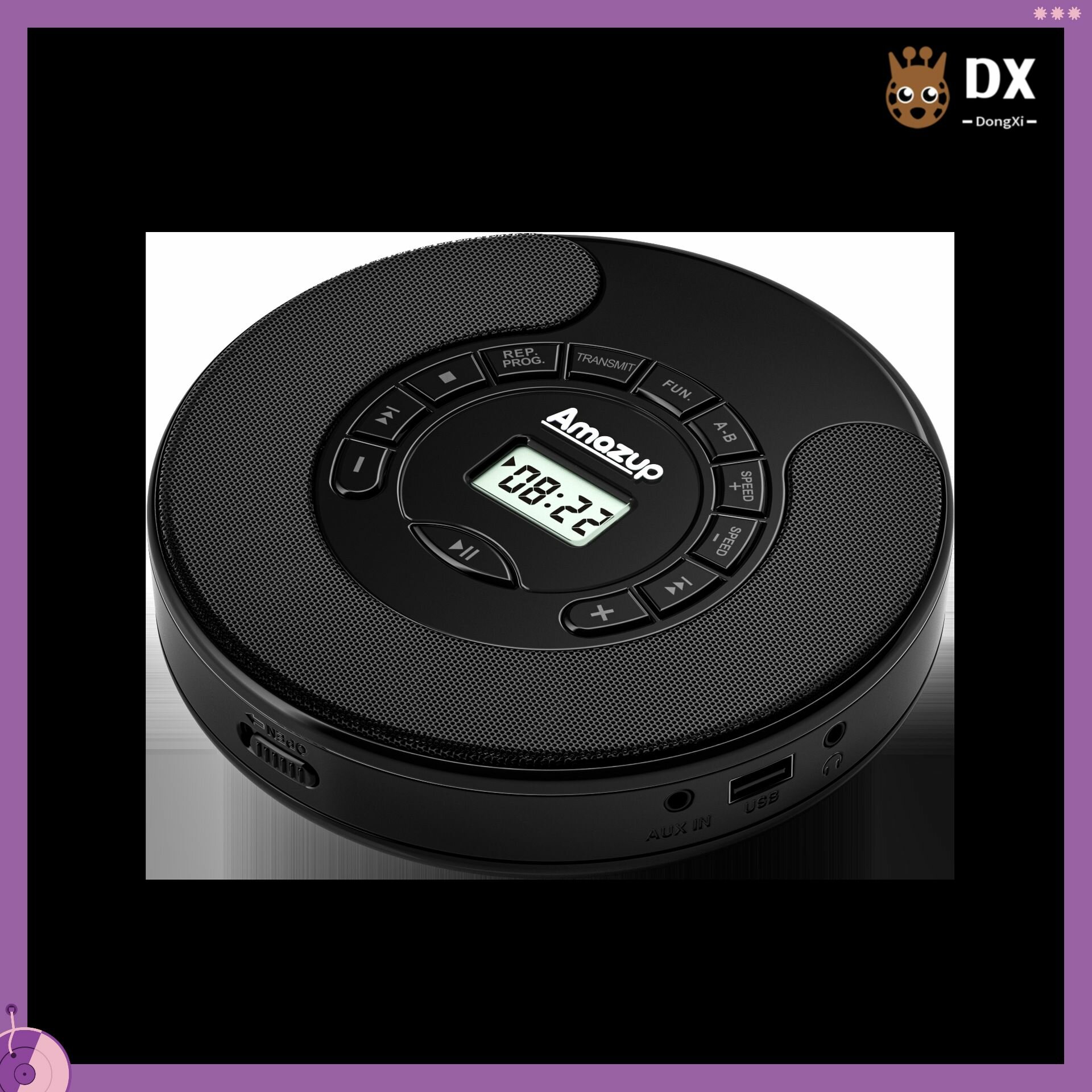 Ретро CD-проигрыватель с функцией замедления, повтора A-B, поддержкой USB и карт памяти, идеален для музыки и изучения языков