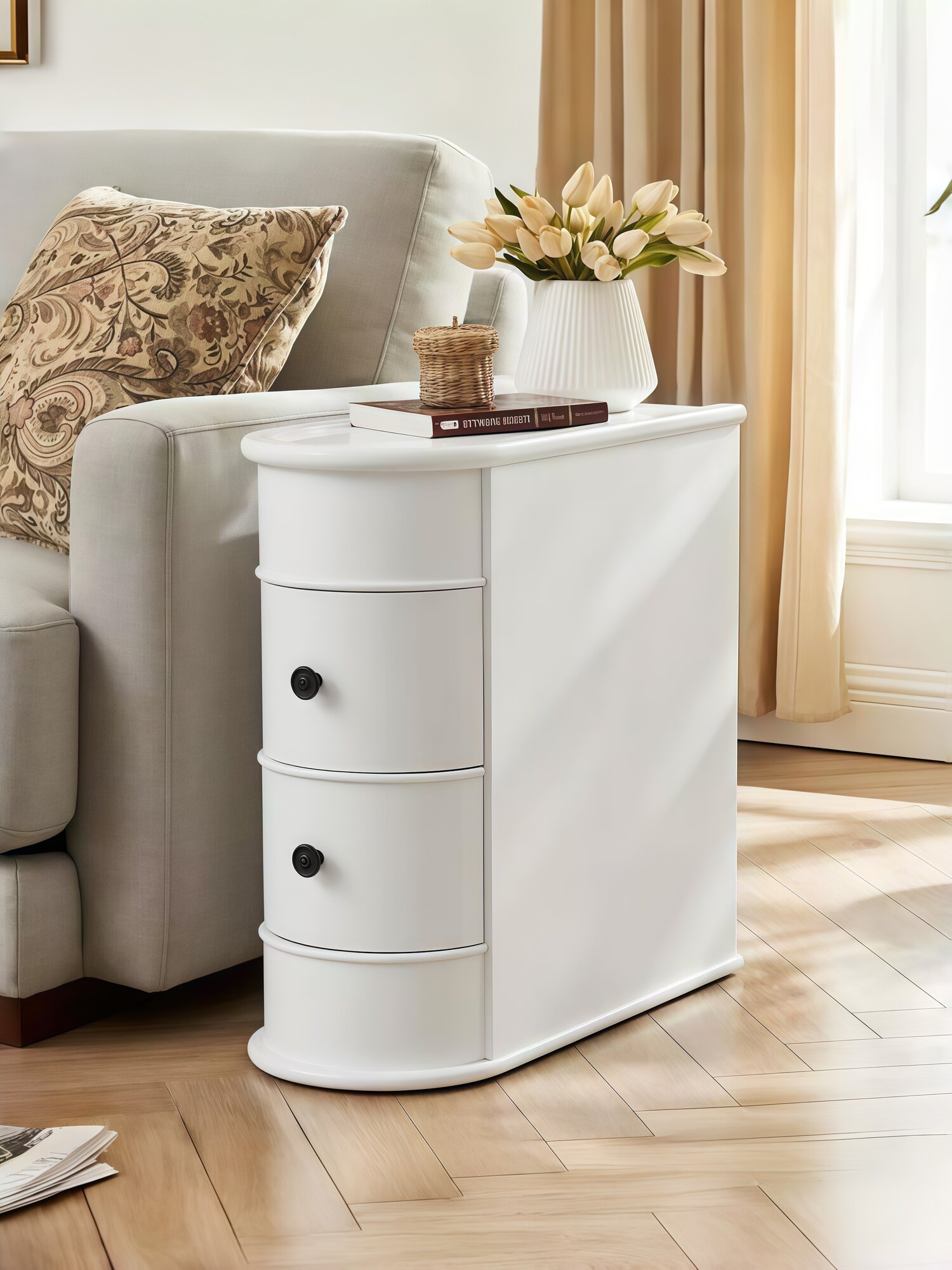 Комод из массива дерева в стиле ретро 60*60*27.5СМ, комод с выдвижными ящиками