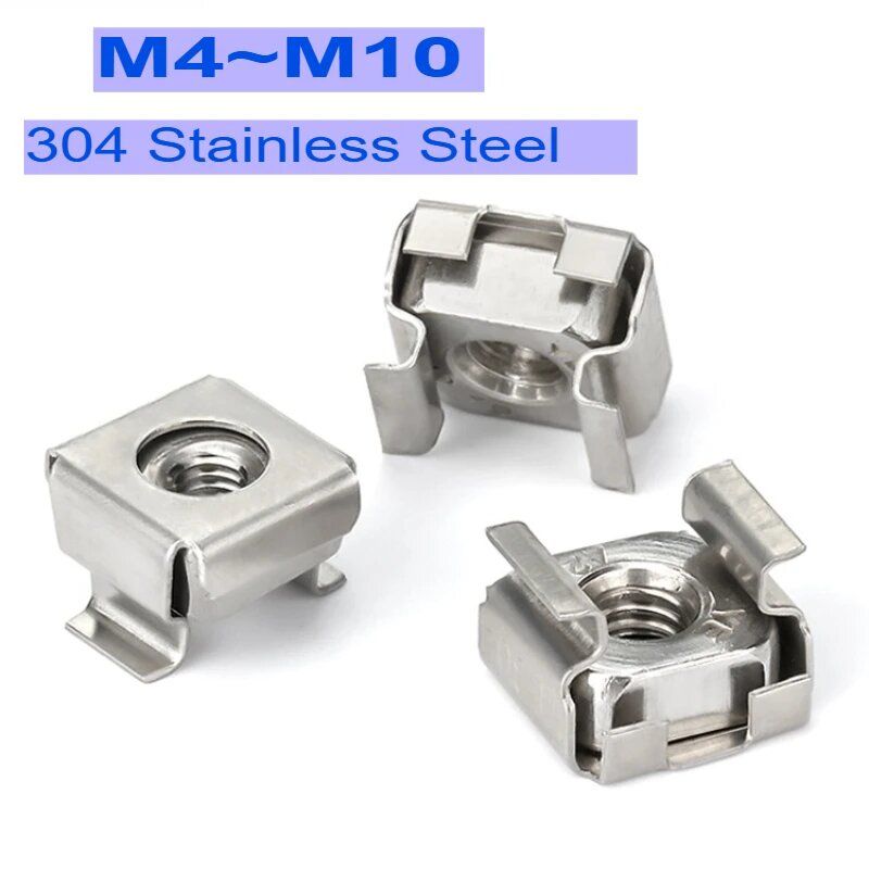 Квадратные защелкивающиеся гайки Quartet M4 M5 M6 M8 M10 нержавеющая сталь M8-2pcs