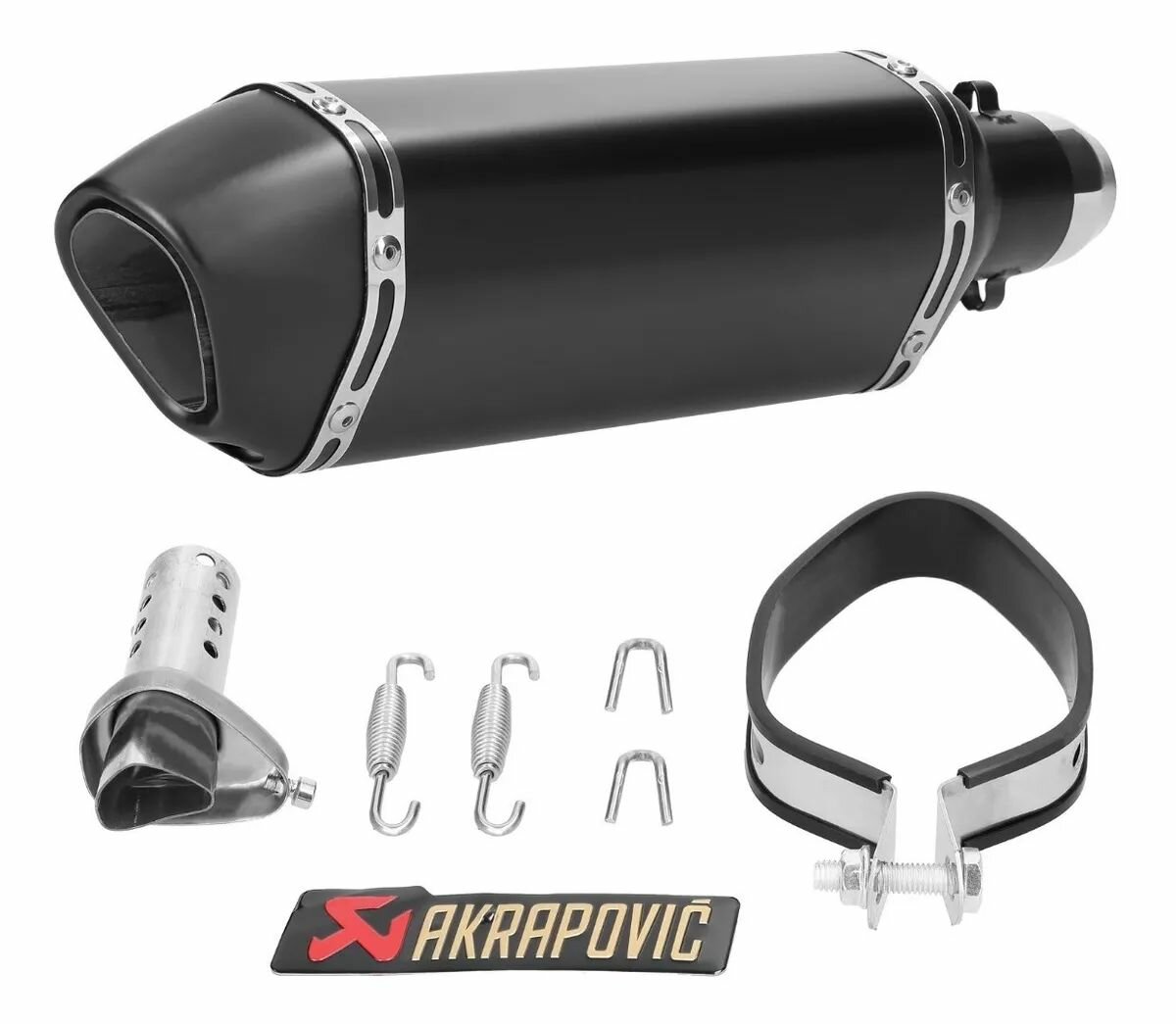 38-51MM черный глушитель выхлопной трубы для спортивных мотоциклов