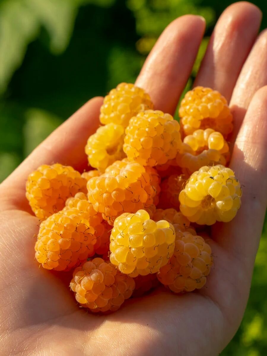 Малина крупноплодная оранжевая Ананасная Вигорова, 3 шт, многолетняя