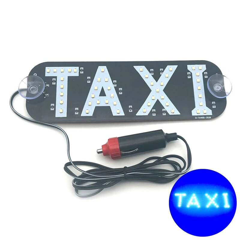 Светодиодная Подсветка "TAXI" Blue, на присосках, 12V