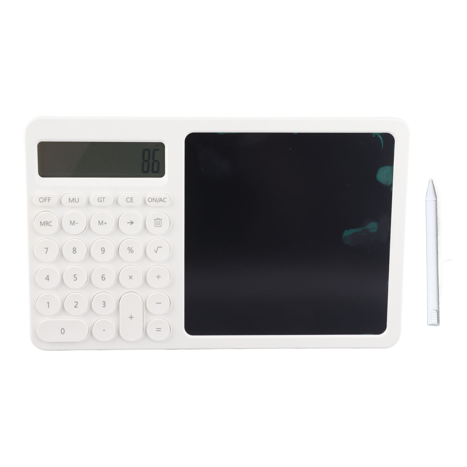 Научный калькулятор 2 в 1 с планшетом для письма, отображением температуры и даты, настольный калькулятор для офиса и школы.
