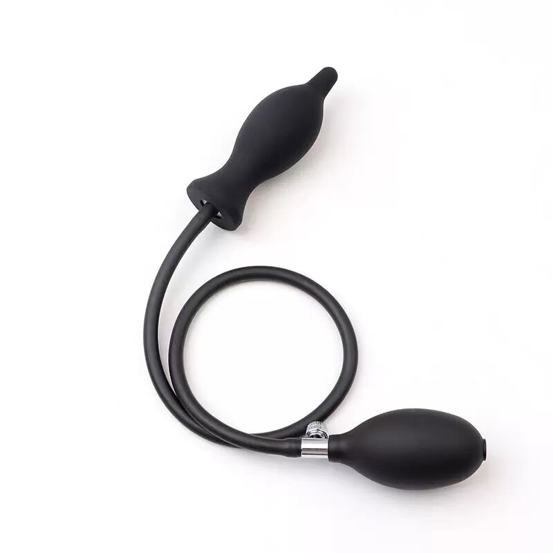 Надувной силиконовый анальный пробка с регулируемым расширителем для взрослых