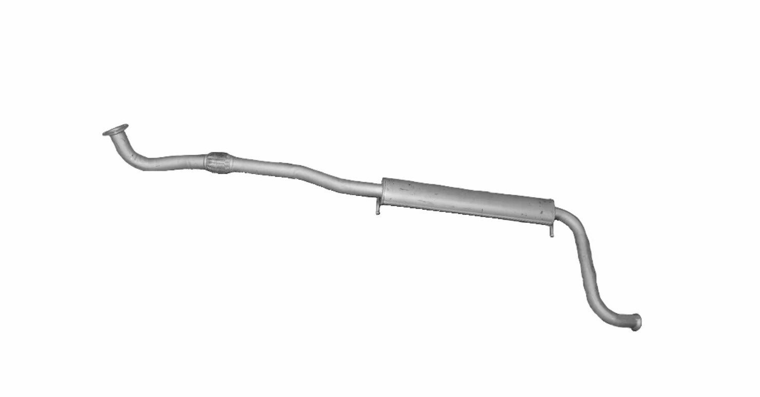 Резонатор 2170-1200020, для LADA Priora, серебристый, с виброкомпенсатором