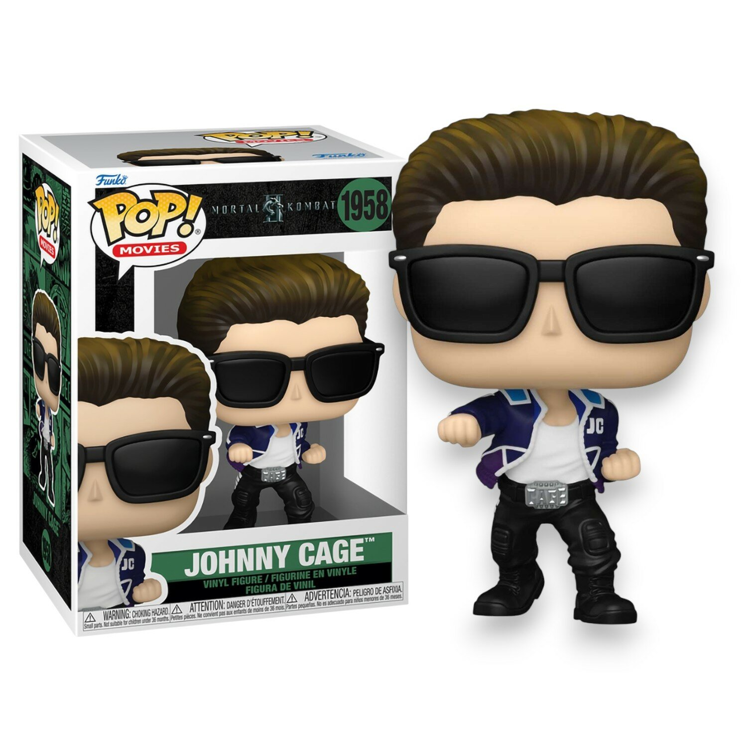 Фигурка Funko Pop! коллекционная Джонни Кейдж из фильма "Mortal Kombat II" 1958 (Фигурка Фанко Поп)