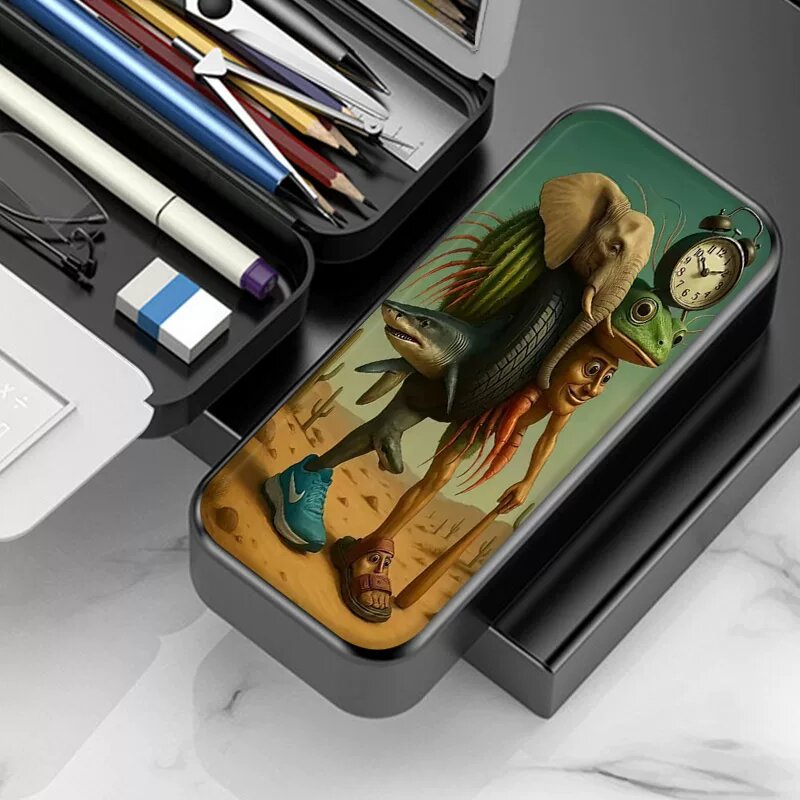 Многофункциональный детский пенал для мальчиков в американском и американском стиле с тематикой гор и моря, подходит