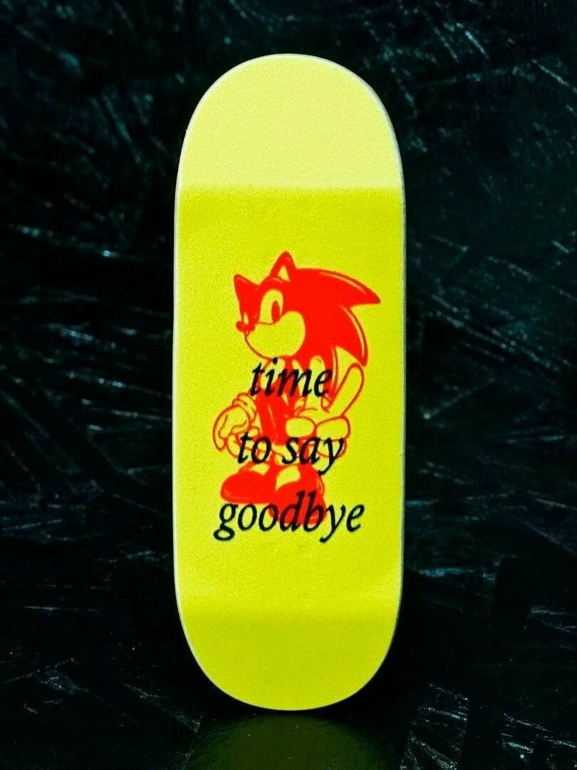 Дека для фингерборда ZZAP Sonic Yellow RW 34 x 97 мм High concave