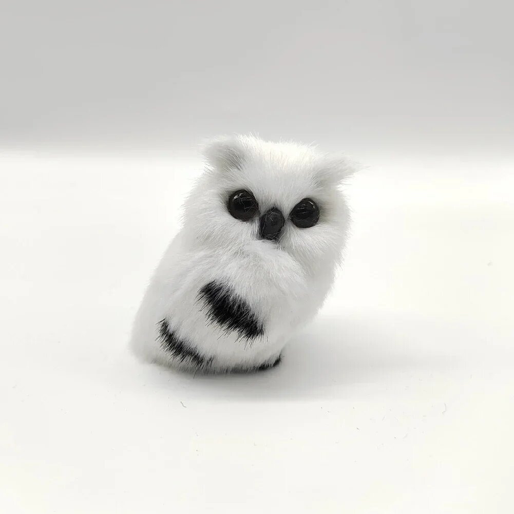 Плюшевая сова белого цвета White 2