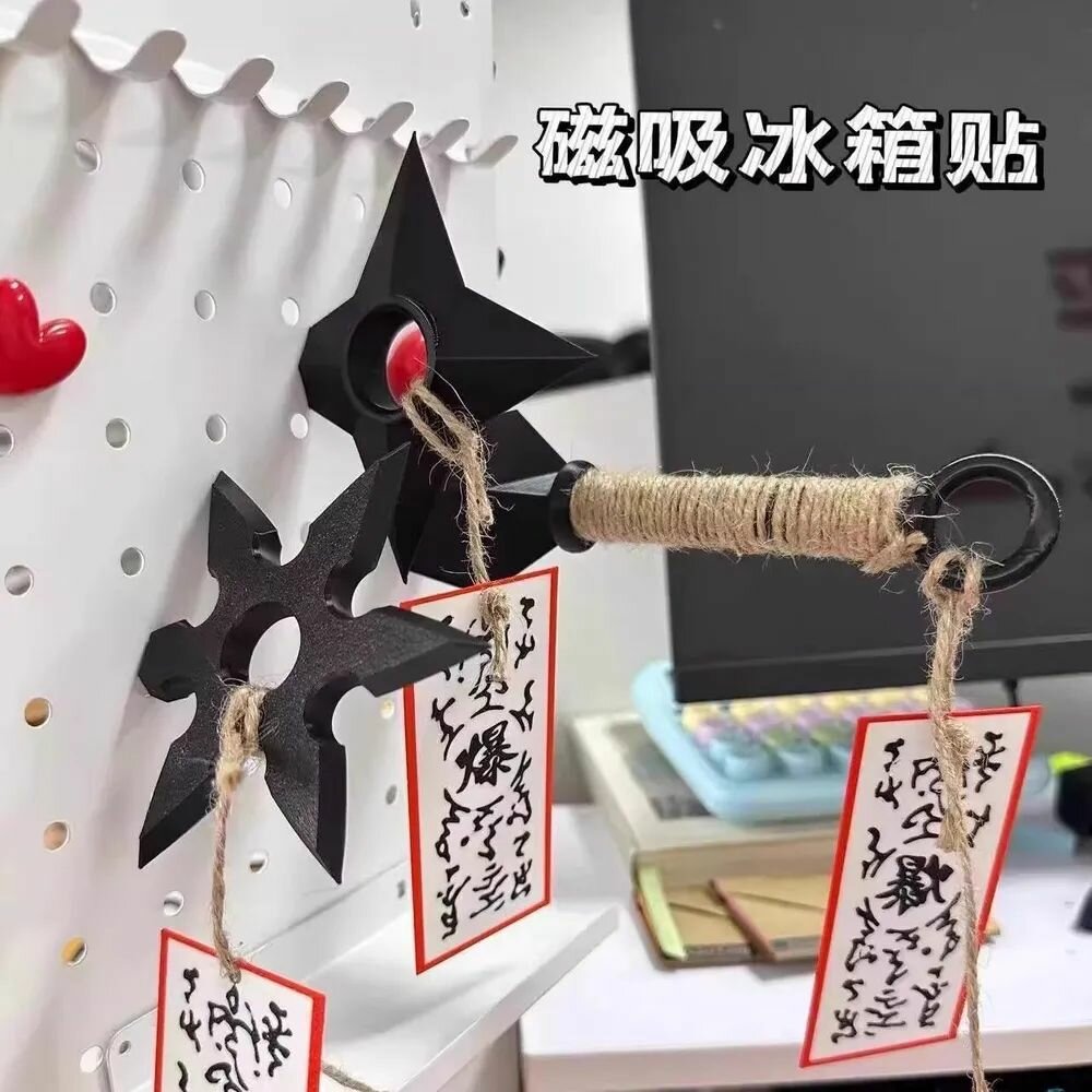 Магниты на холодильник Наруто: кунай, сюрикен, взрывающиеся печати-нужно связать свою собственную пеньковую веревку