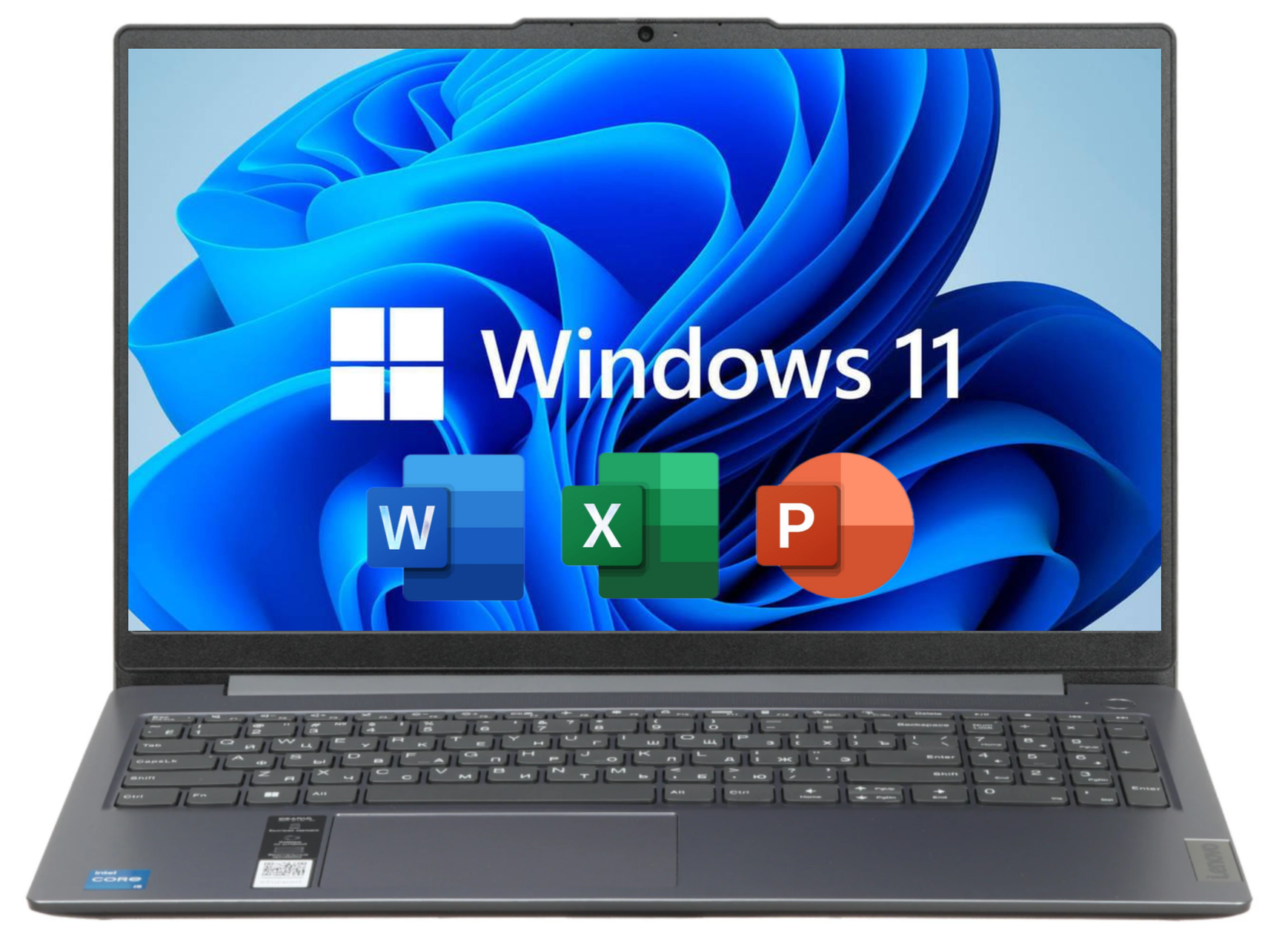 15.6" Ноутбук Lenovo IdeaPad Slim 3 Gen 8, Intel Core i3-N305 (8 ядер, 3.8 ГГц), RAM 8 ГБ LPDDR5, SSD 512 ГБ, Windows 11 Pro + Office 2021 Pro Plus, Arctic Grey, Русская раскладка
