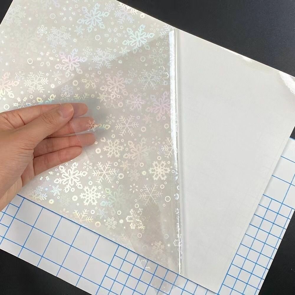 5 листов голографической пленки премиум-класса с холодным ламинированием из битого стекла размером 8,27x11,69 дюймов