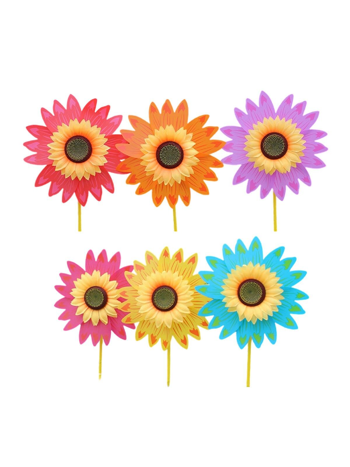 Цветочная Вертушка Ветряная мельница Игрушечное украшение Ручные Вертушки Украшение