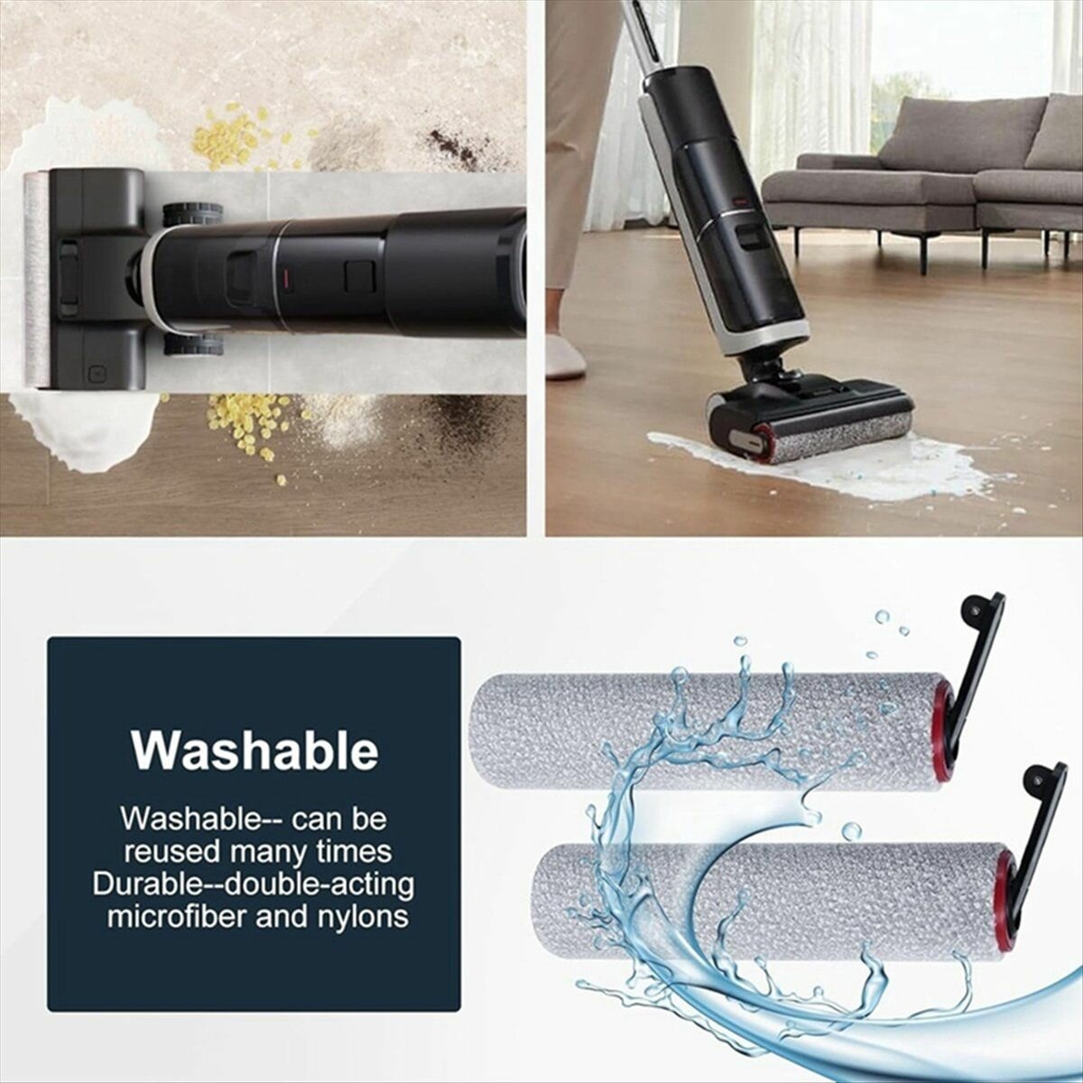 Запасные части для двухрежимного пылесоса для сухой и влажной уборки: роликовая щетка ABWQ.