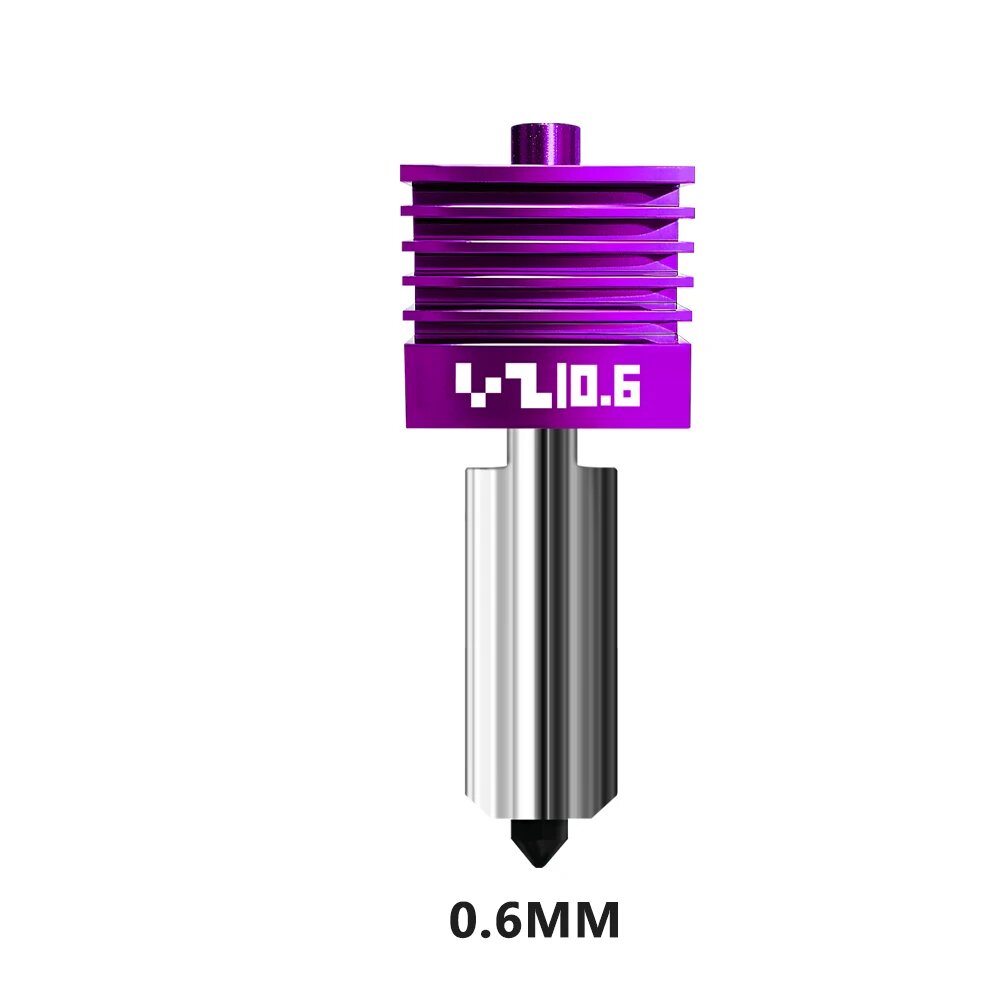 JUUPINE Обновленный горячий конец MPVD для Bambu Lab Фиолетовый, 0.6MM